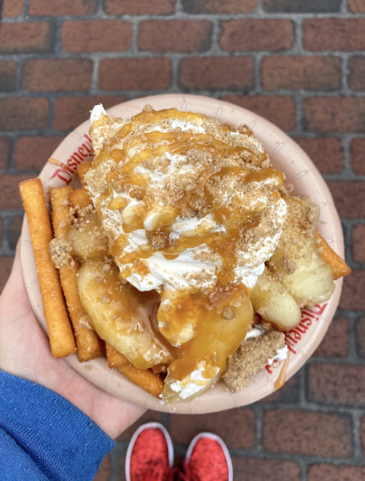 New Apple Pie Funnel Cake Fries at Award Wieners - Food at Disneyland